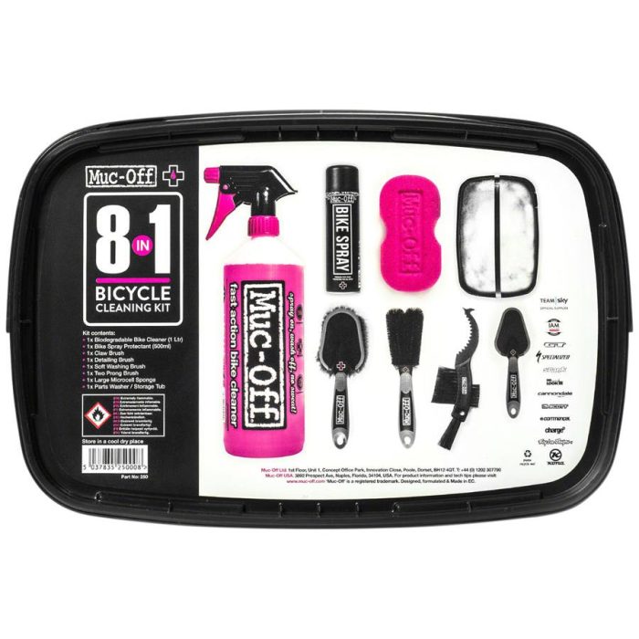 Muc-Off 8-in-1 Cleaning Kit: Tub With 8 Pieces - The LBS