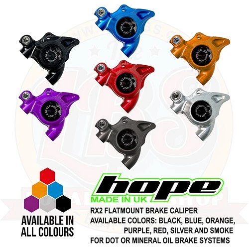 Hope RX2 FM Std Road Gravel Brakes Calipers For Dot - All Colors ...